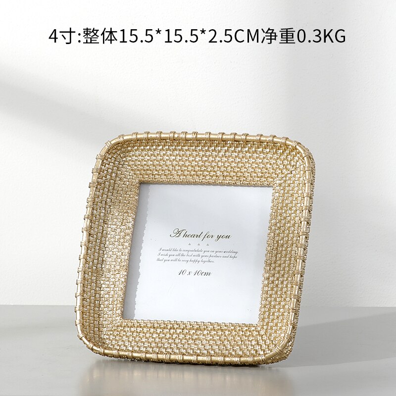 4/5/6/8 Inch Vintage Photo Frame Imitation Rattan ... – Grandado