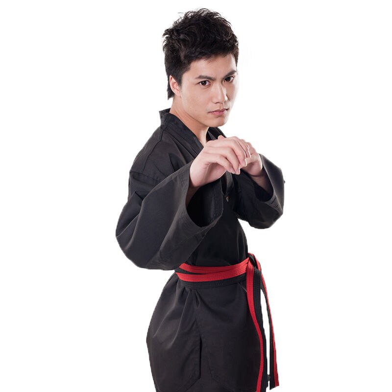 Black itf Taekwondo Uniform Karate Coat Pants Suit... – Grandado