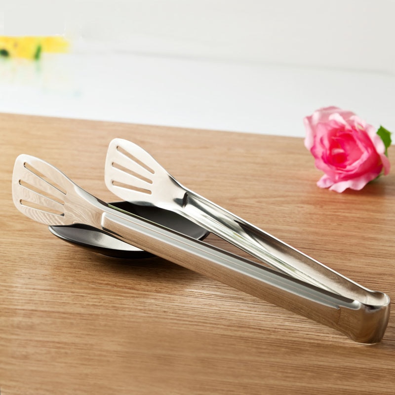 9inch 12inch Stainless Steel Kitchen BBQ Tongs Foo... – Grandado