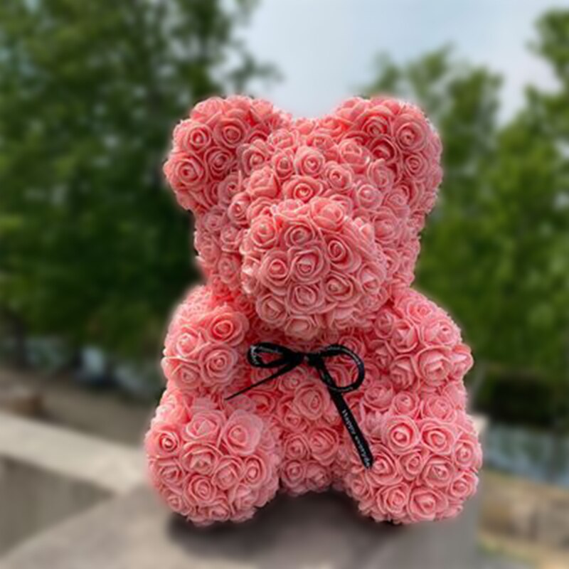Diy 25 Cm Teddy Rose Beer Met Doos Kunstmatige Pe ... – Grandado