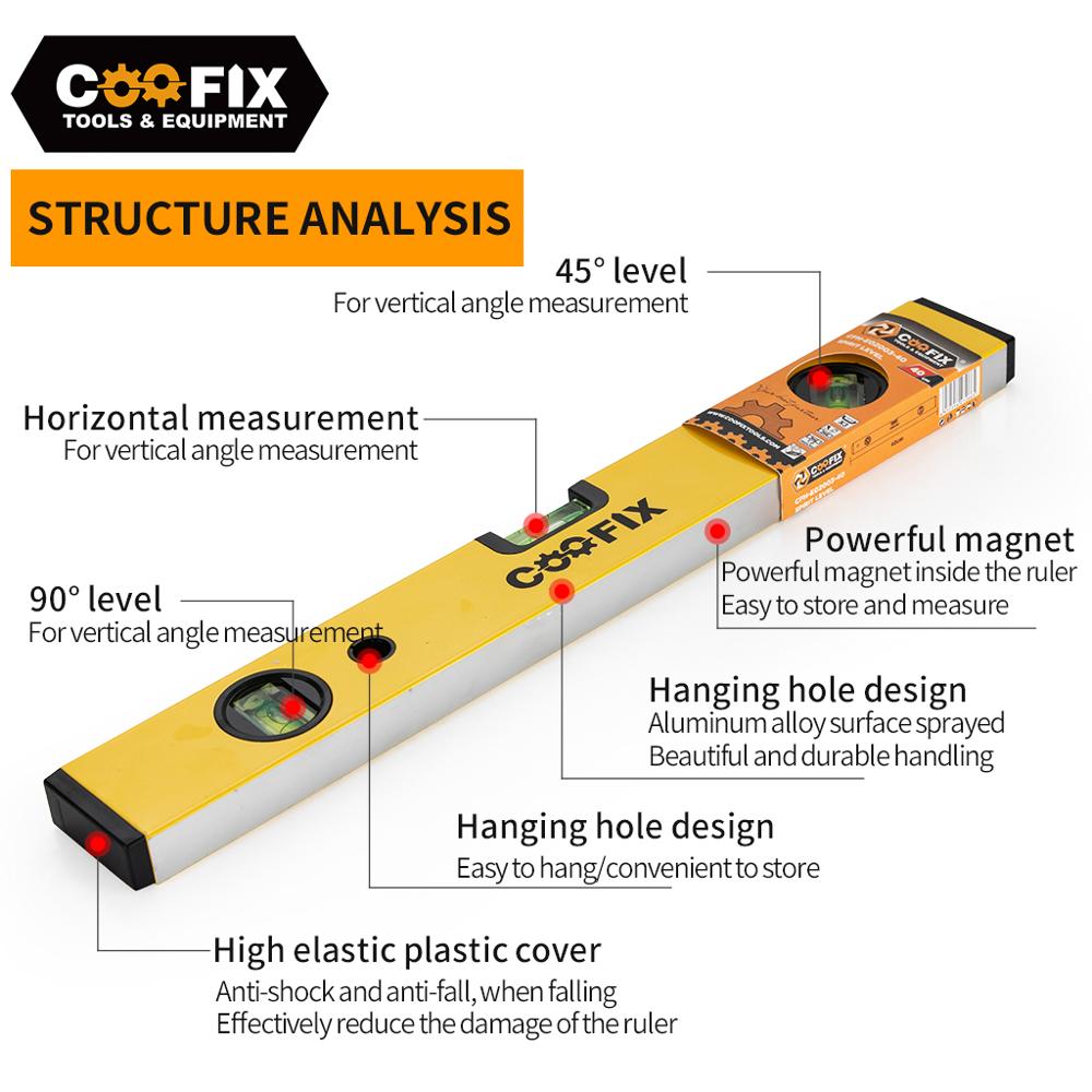 COOFIX 3 Bubble Spirit Level Bubble Ruler High Bea... – Grandado