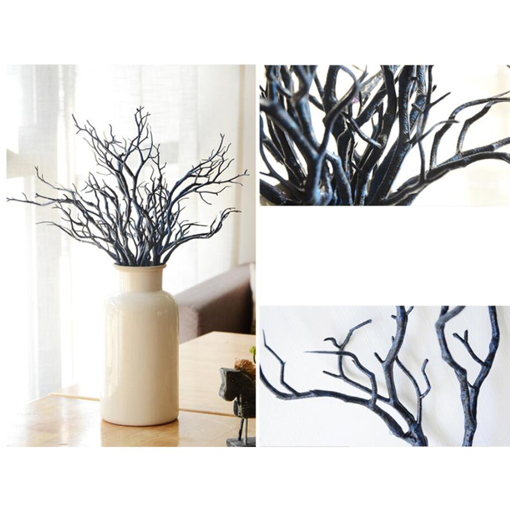 1 Bunch Of Blue Branches Leaf Bendable Artificial ... – Grandado