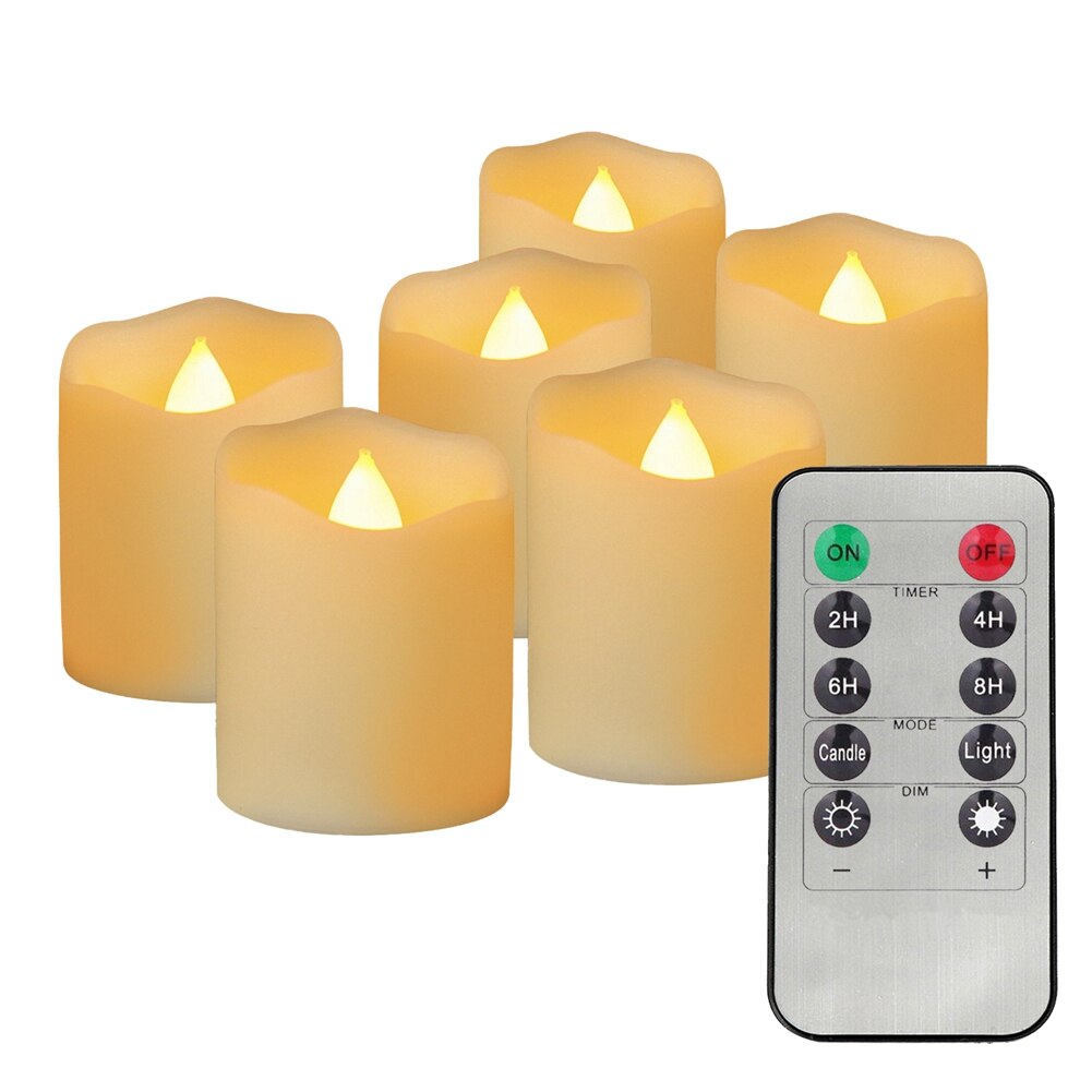 12PC Electronic LED Candle Light 10-key Remote Con... – Grandado