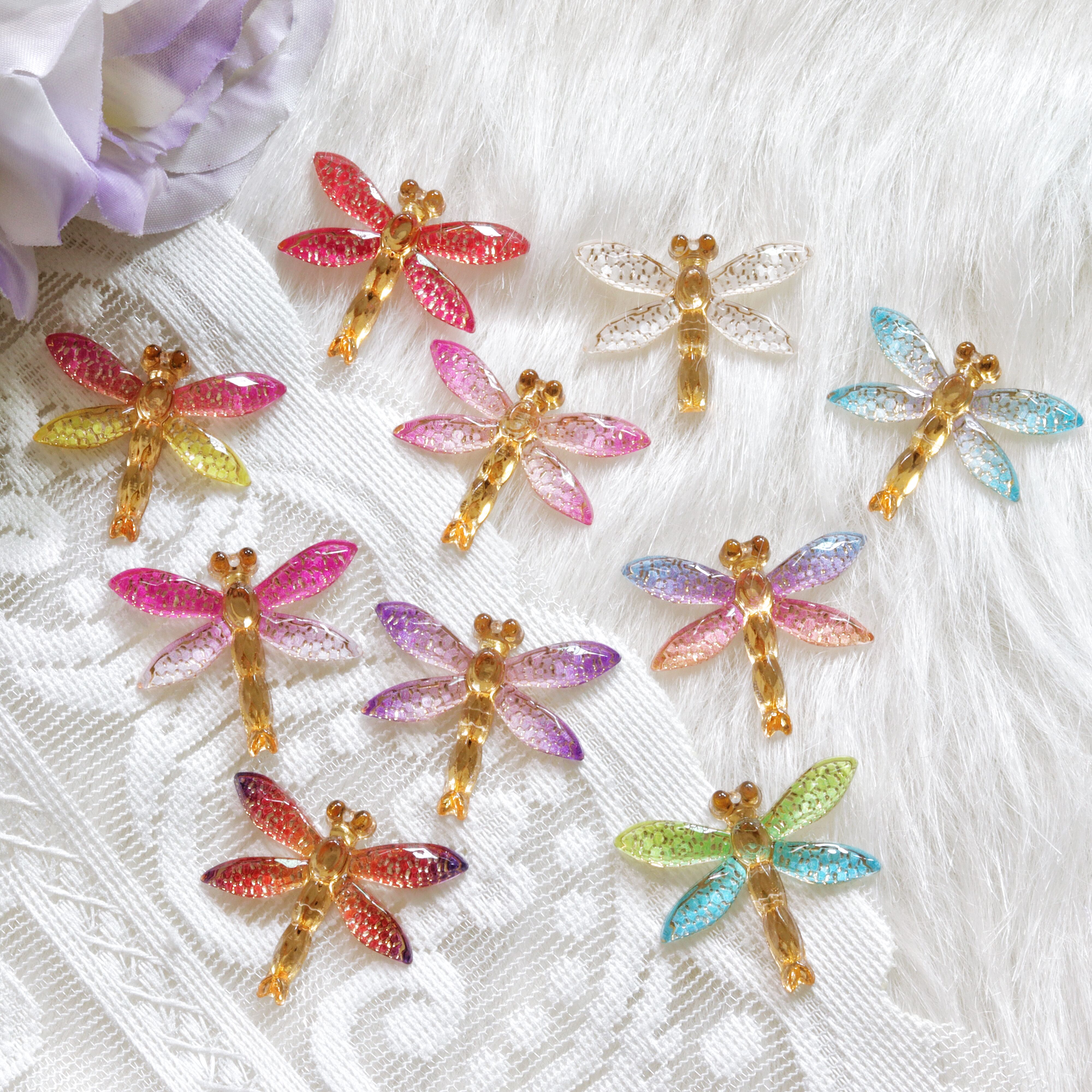 32Mm * 27Mm 1 Gat Bling Dragonfly 5Pcs Plaksteen D... – Grandado