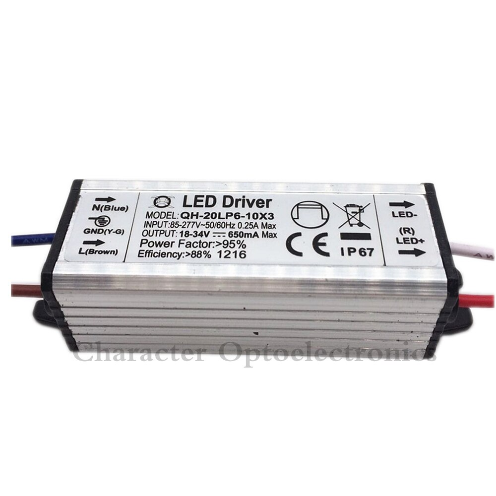 2pcs/lot 6-10x3w 20W LED Driver DC18-34v 650mA Pow... – Grandado