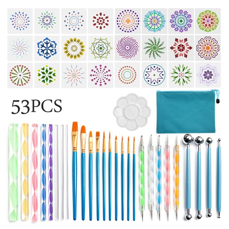 53pcs Mandala Dotting Tool Set for Painting Rock S... – Grandado