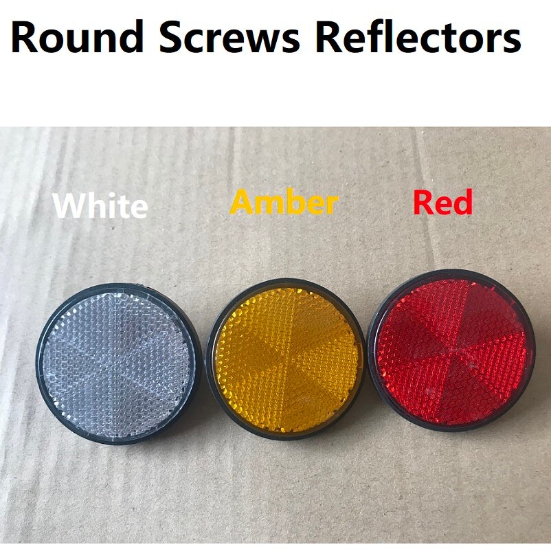 4 st bärnstensfärgade skruvar runda reflexer motor... – Grandado