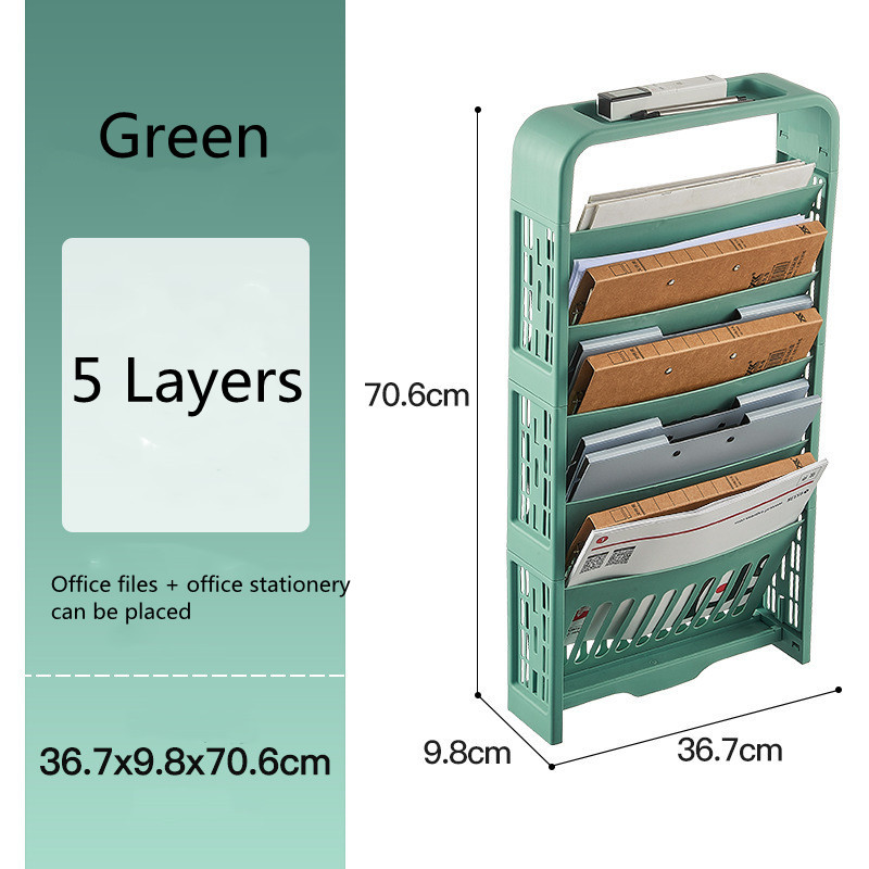 5 Layers Office Documents Stationery Rack Multifun... – Grandado