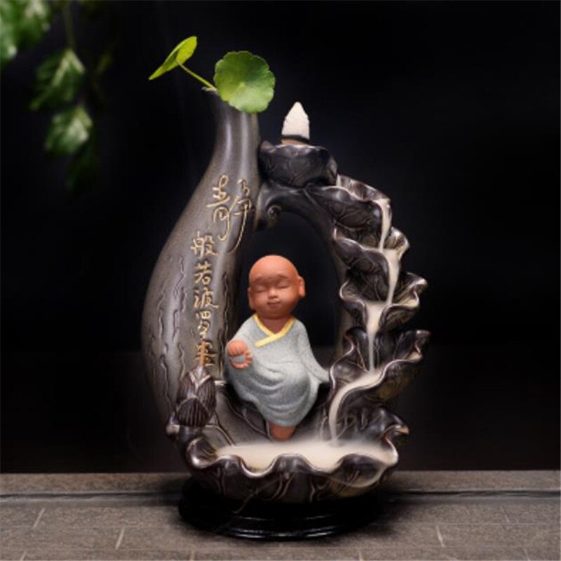 Big Size Zen Buddha Waterfall Backflow Incense Bur... – Grandado