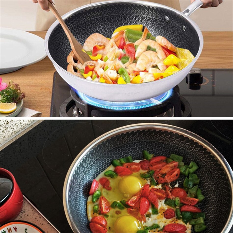 Universal Stainless Steel Skillet Nonstick Fry Pan... – Grandado