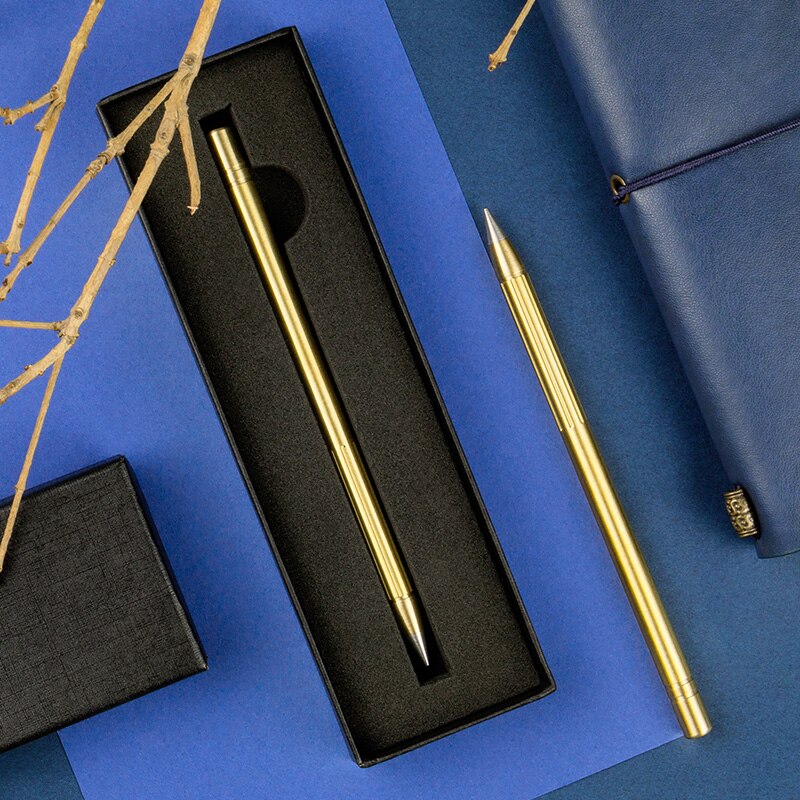 Brass Metal Pen No Ink Forever Pen Students Use Pe... – Grandado