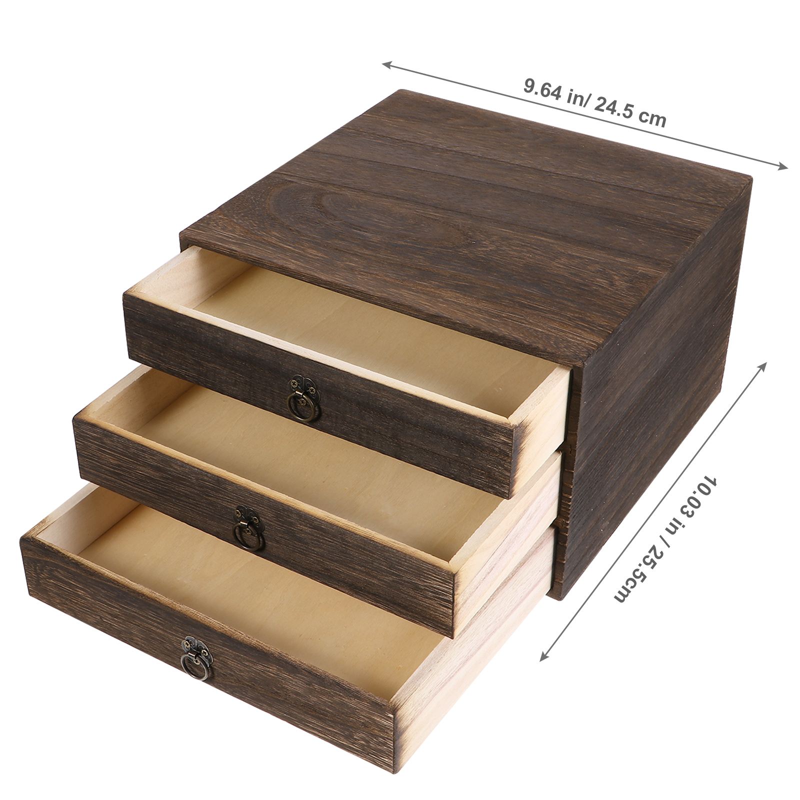 1 Set Vintage Houten Desktop Organiseren Doos Mult... – Vicedeal