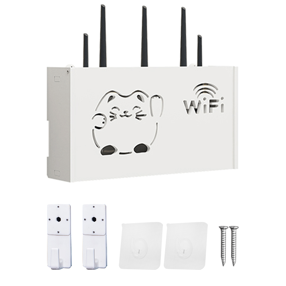 Home Durable Smile Cat Wifi Router Box Bracket Sto... – Grandado