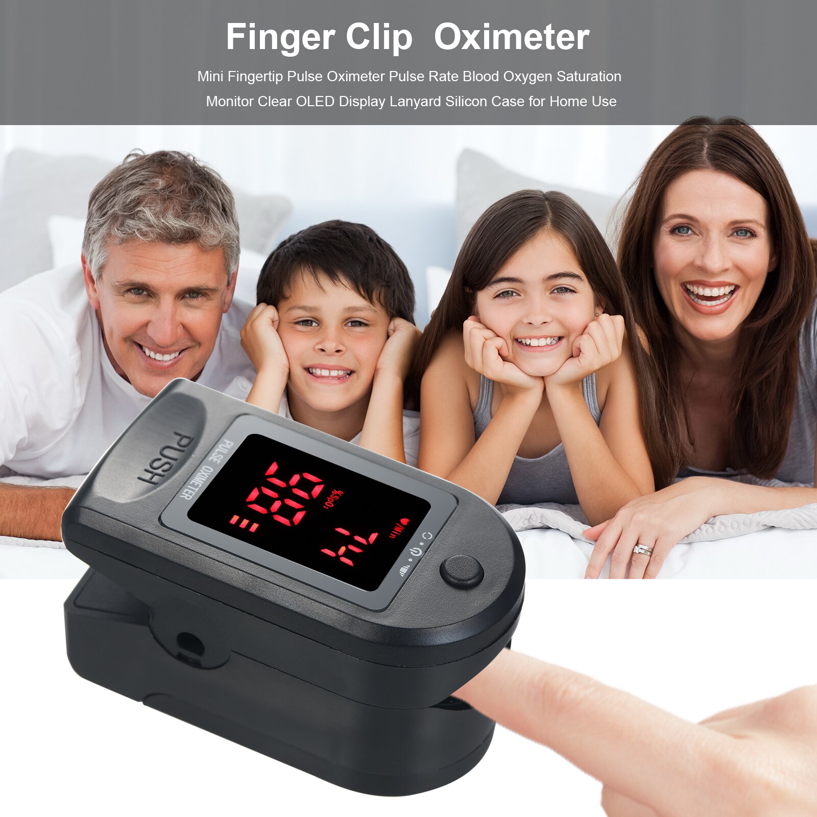 Ship in 24hours Oximeter Finger Clip Oximeter SpO2... – Grandado