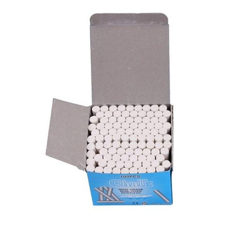 100pcs school education dust-free chalk, colored c... – Grandado