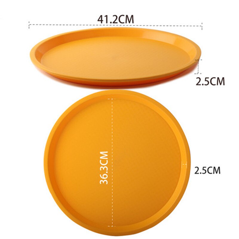 non slip Round Plastic Tray Restaurant Serving Pla... – Vicedeal
