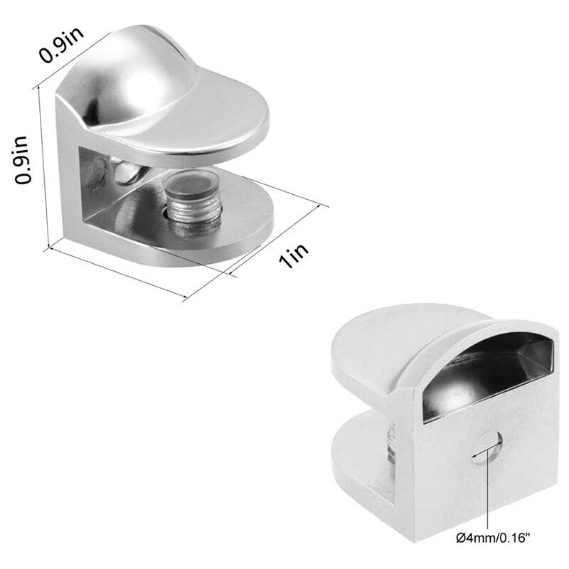 4 Pcs Glass Shelf Support Wall Mounted Adjustable ... – Grandado