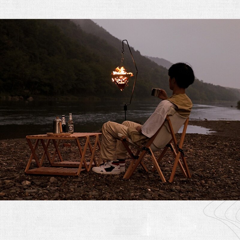 1 Set Triangle Hanging Furnace Bonfire Campfire Pi... – Grandado