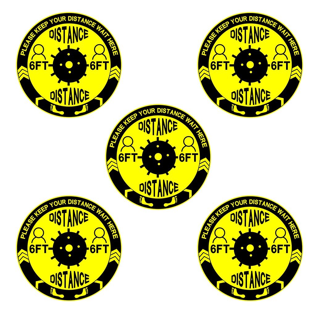 1/5pcs Ground Sign Isolated Label 30CM diameter Pl... – Grandado