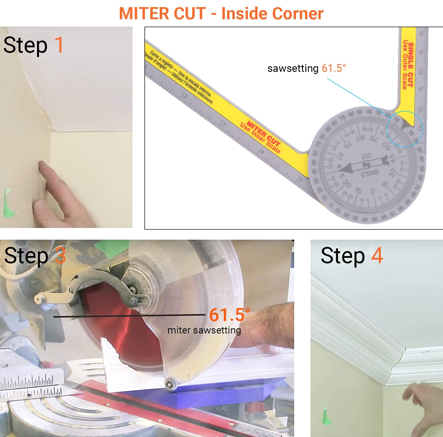 Miter Saw Protractor Angle Measuring Transfer Rule... – Grandado