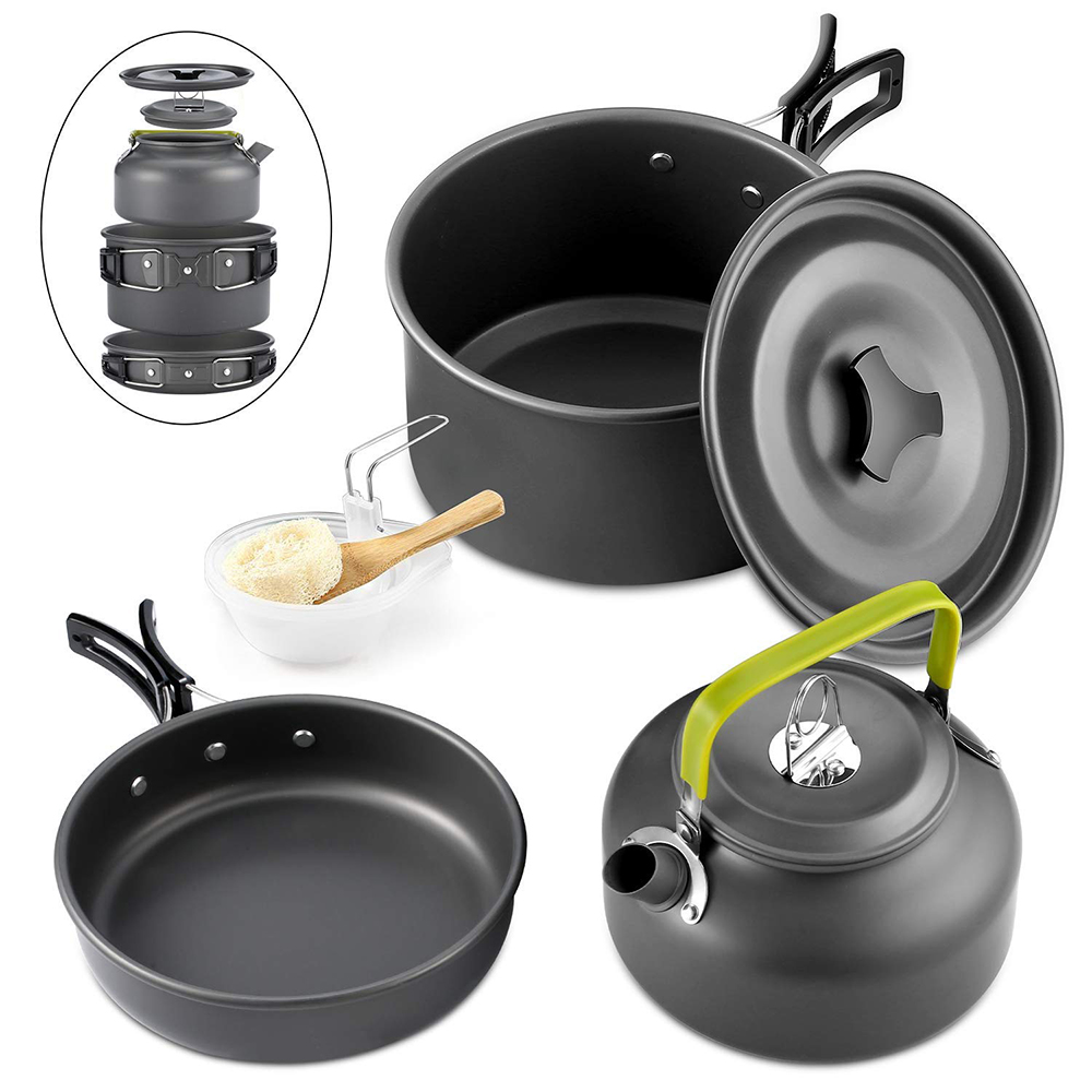 3Pcs/set Ultra-light Aluminum Alloy Camping Cookwa... – Grandado
