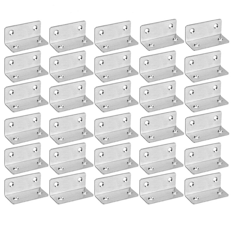 30Pcs Stainless Steel Angle Brackets, 90 Degree In... – Grandado