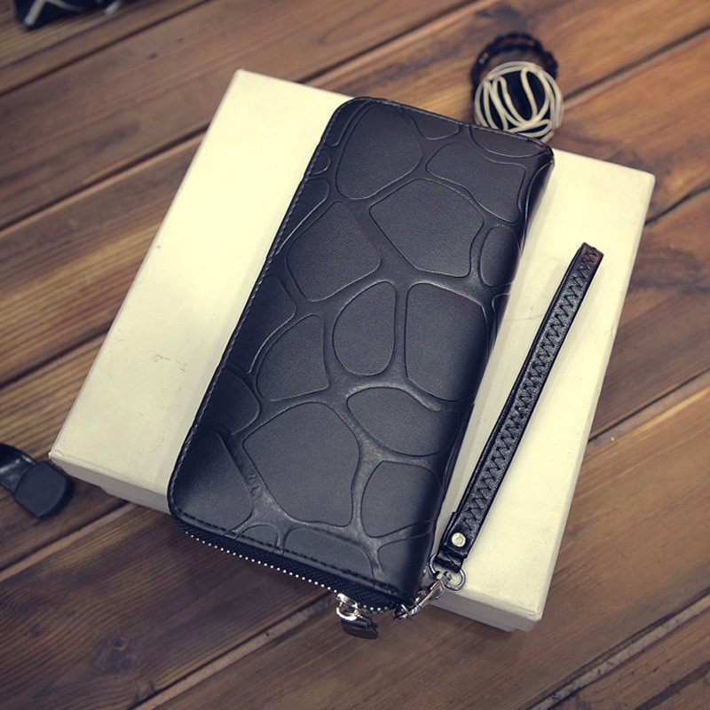 Big Stone Pattern Wallet Zipper Women's Wallet Lon... – Grandado