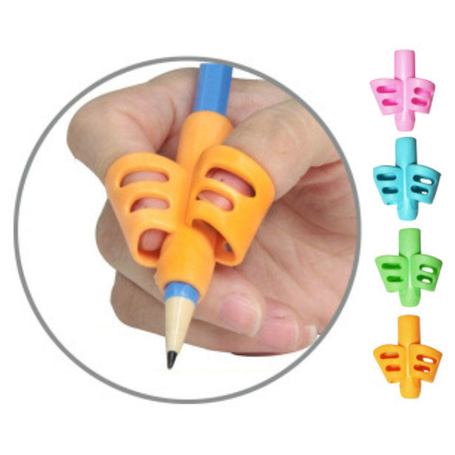 4PCS Assorted Colors Dual-Finger Handwriting Penci... – Grandado