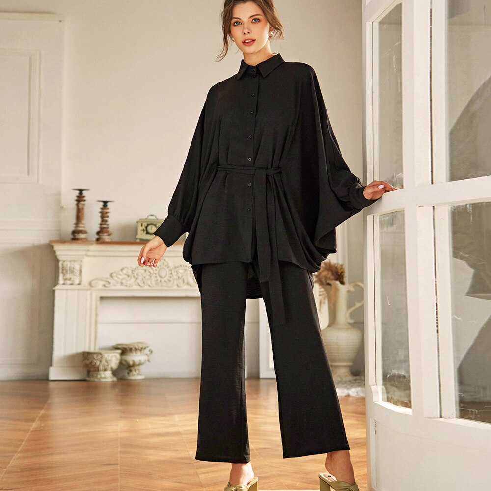 MD Muslim 2 Pieces Sets Women Eid Mubarak Kaftan D... – Vicedeal