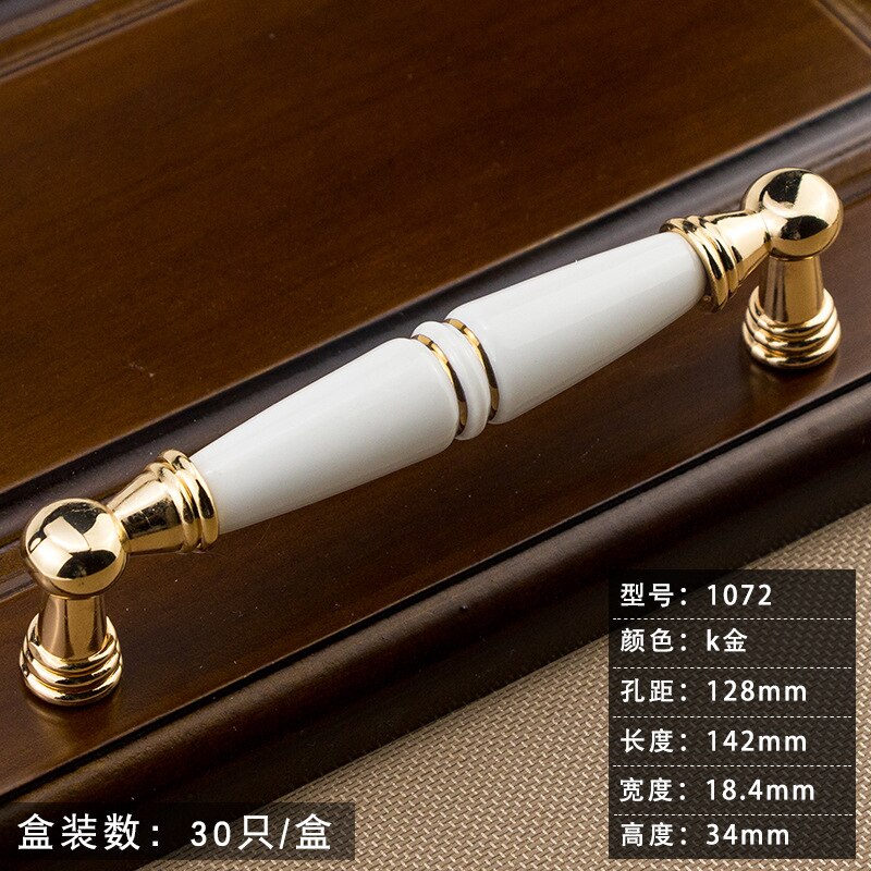 Rural Gold White Ceramic Handle Antique Kitchen Do... – Grandado