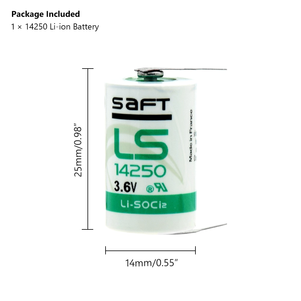 3,6 V 1200mAh 14250 Li-SOCl2 Primäbetreffend Batte... – Grandado