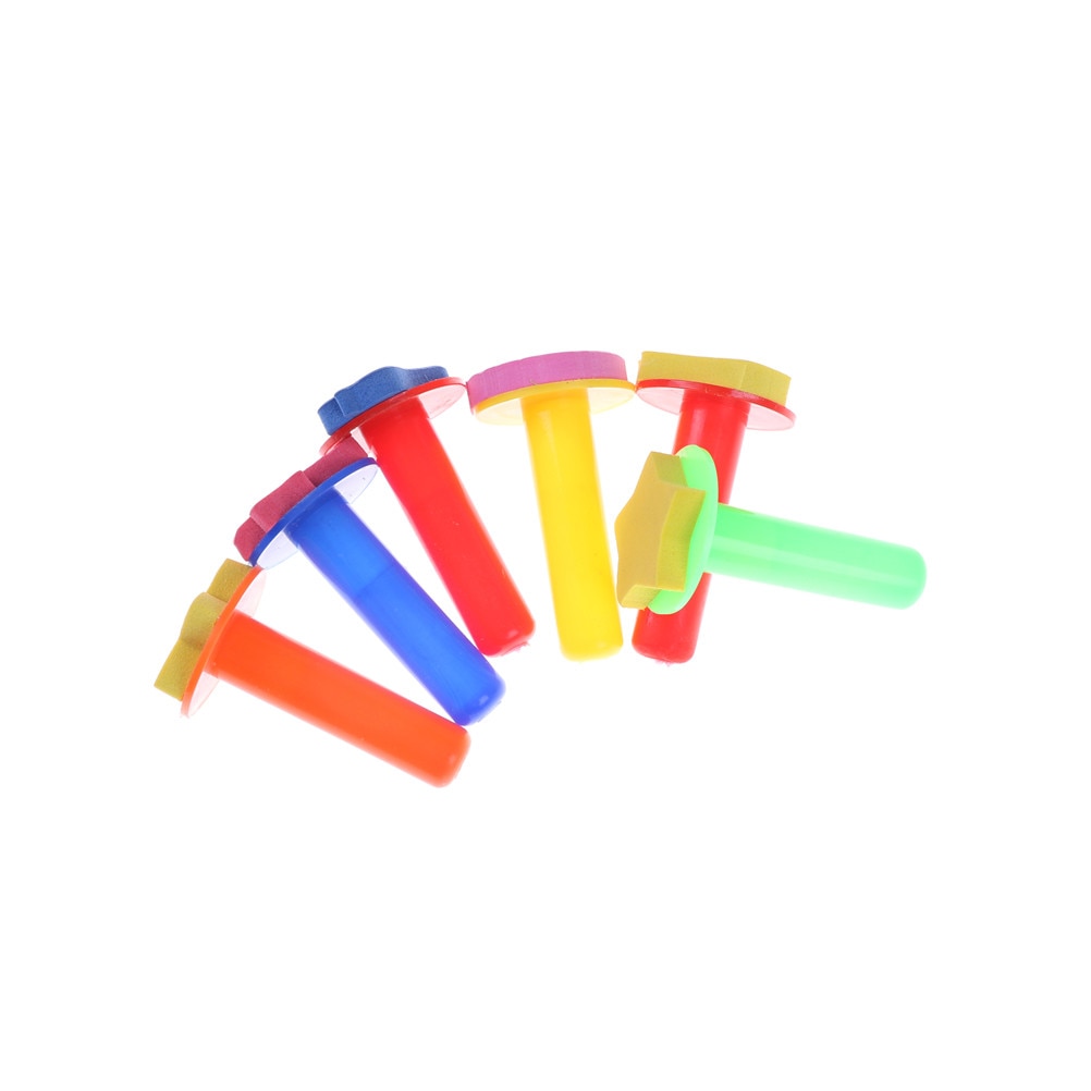 6 stks/set Plastic Spons Schilderij Borstel Kinder... – Grandado