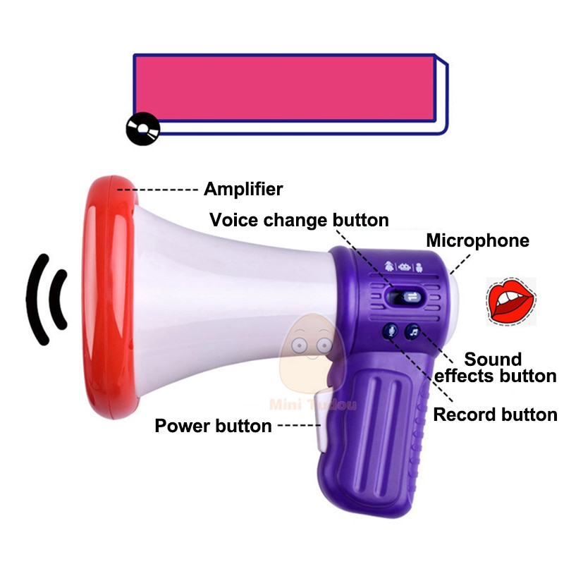 Funny Voice Changer Horn Toy Colorful Plastic Part... – Grandado