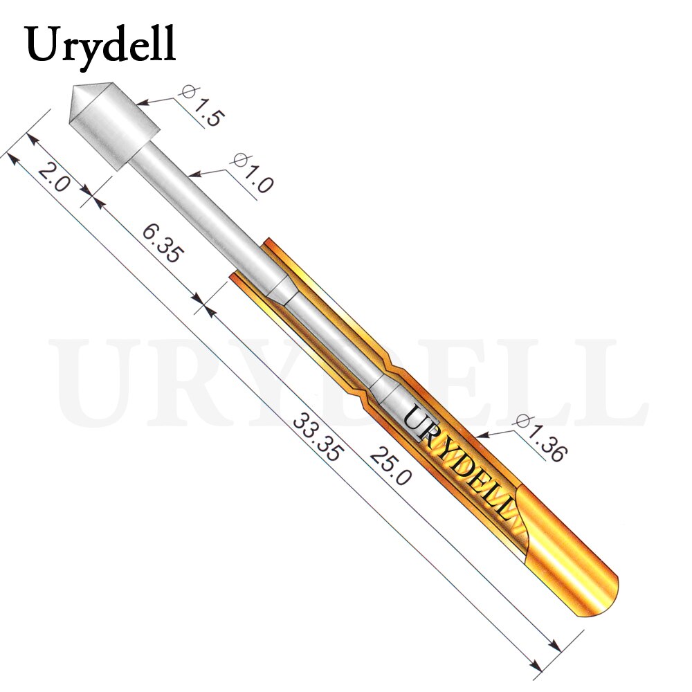 100 stks/partij P100-E2 Dia 1.5mm Spring Testsonde... – Grandado