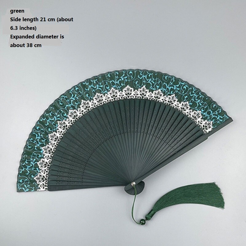 Japanese-style green folding fan men and women por... – Grandado