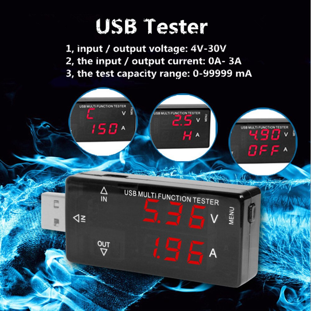 Digital Display Usb Multifunction Tester 4v 30v Mi Grandado