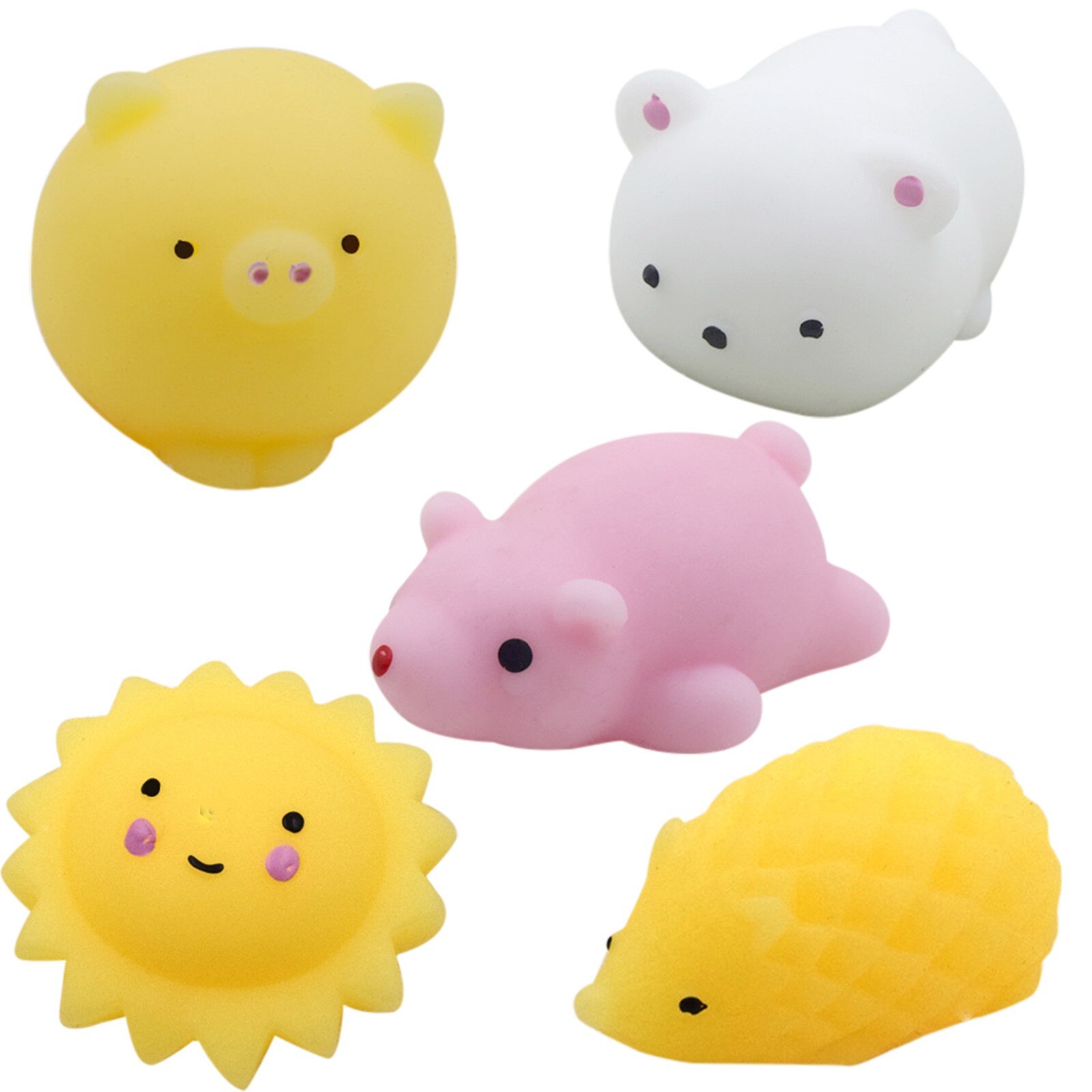 5pc Kawaii Mochi Squishy Cute Animal Antistress Sq... – Grandado