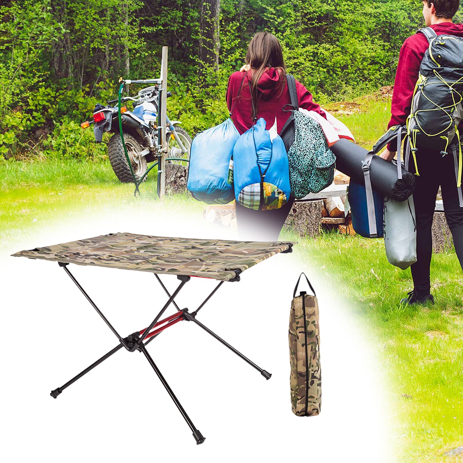 Camping Table Folding Table Aluminum Patio Furnitu... – Grandado