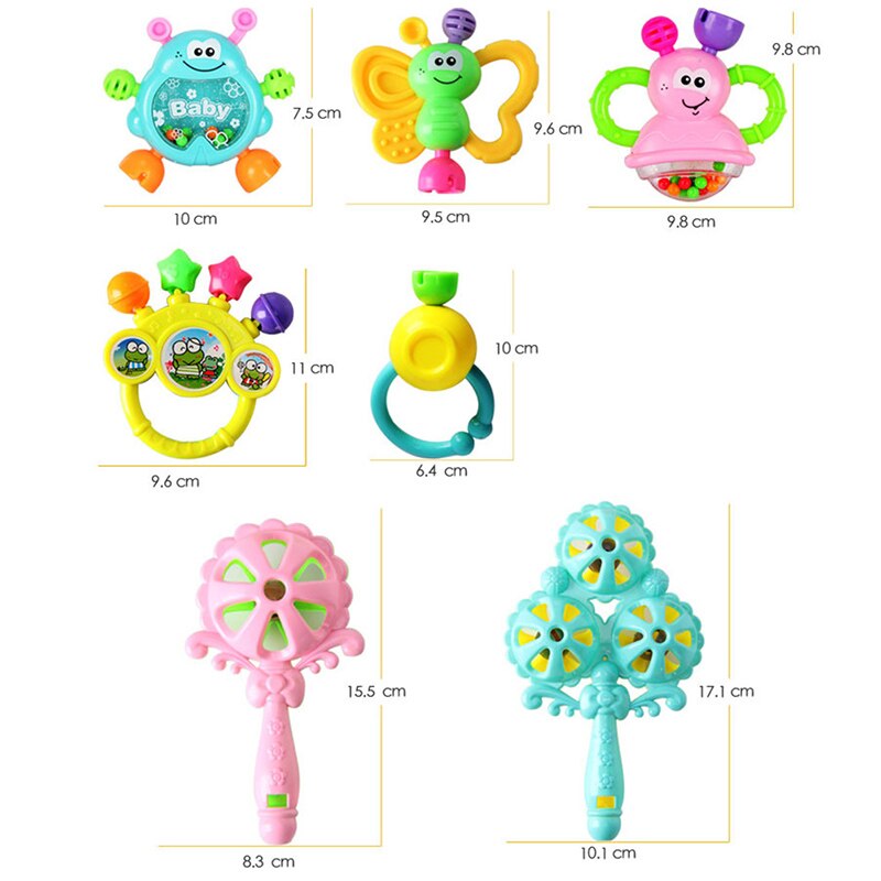 7 PCS Set Cartoon Baby Bell Rattles Newborns Music... – Grandado