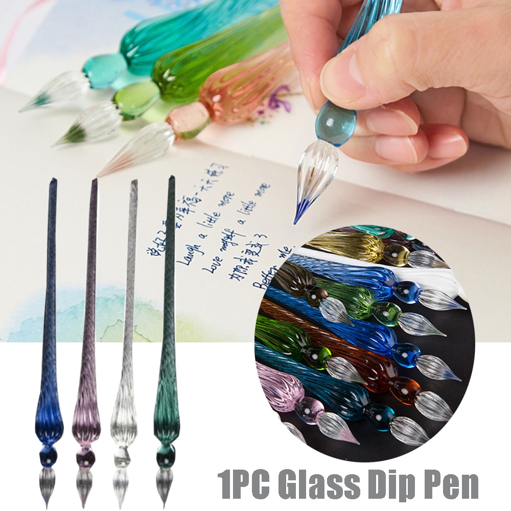 Vintage Glass Dip Dipping Pen Writing Tool Glass D... – Grandado