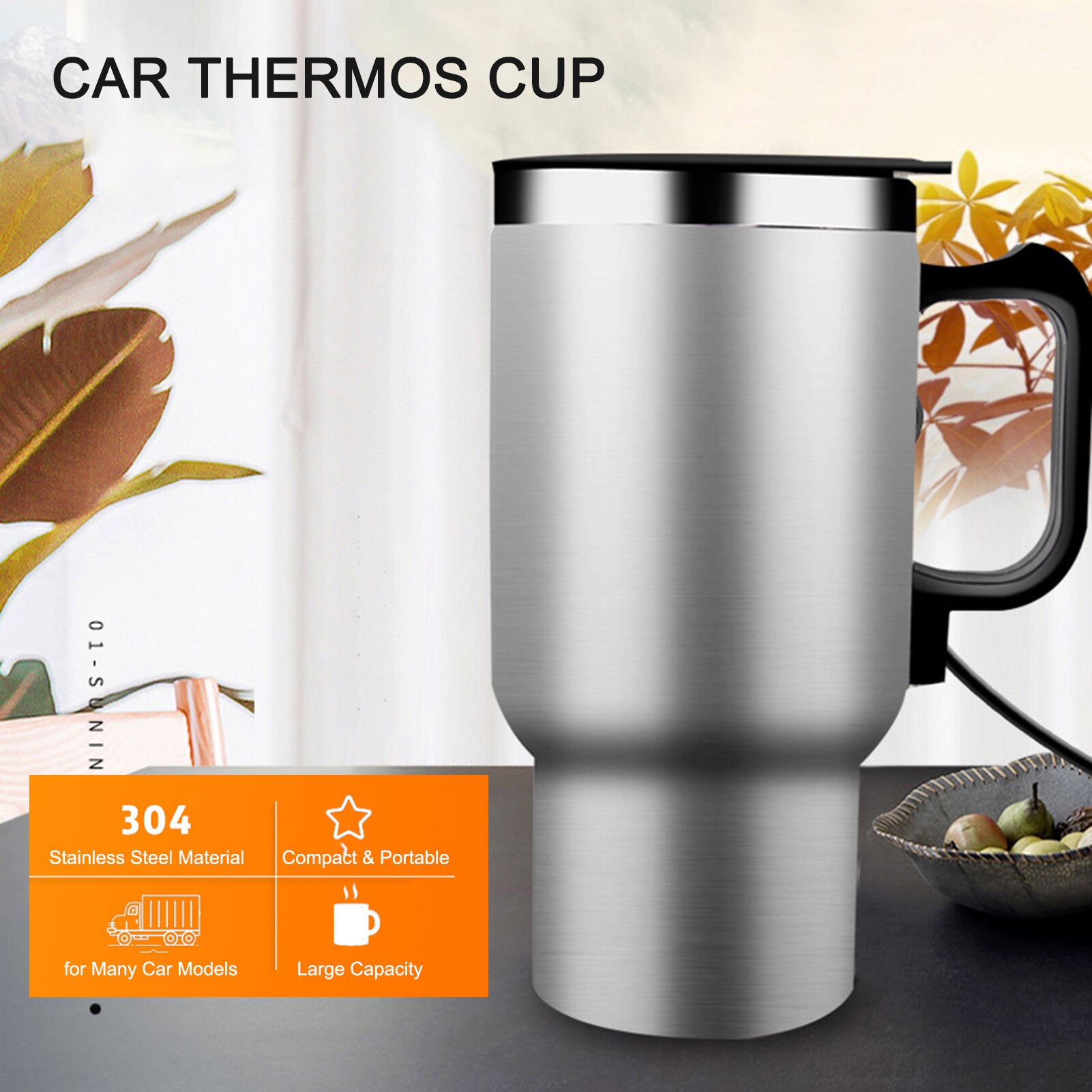 Car Insulated Thermos Cup 12V 300ml Stainless Stee... – Grandado