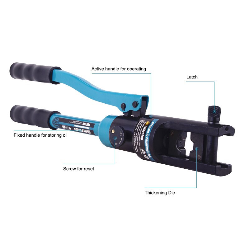 ZUPPER YQK-300 Hydraulic Crimping Tool Range Cu 10... – Grandado