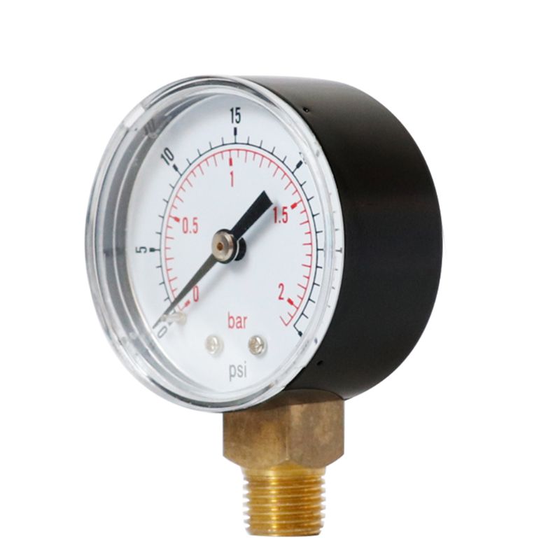 Manometer 52 Mm Dial 1/8 "Bspt Verticale 0/15,30,6... – Vicedeal
