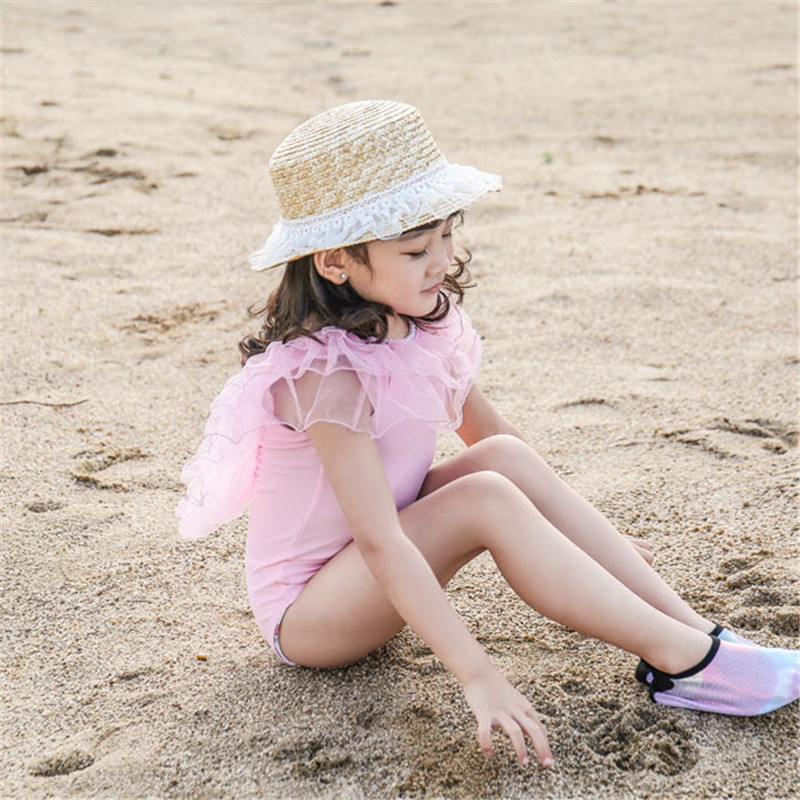 Solid Baby Girls Swimwear Summer One-piece Swimsui... – Grandado