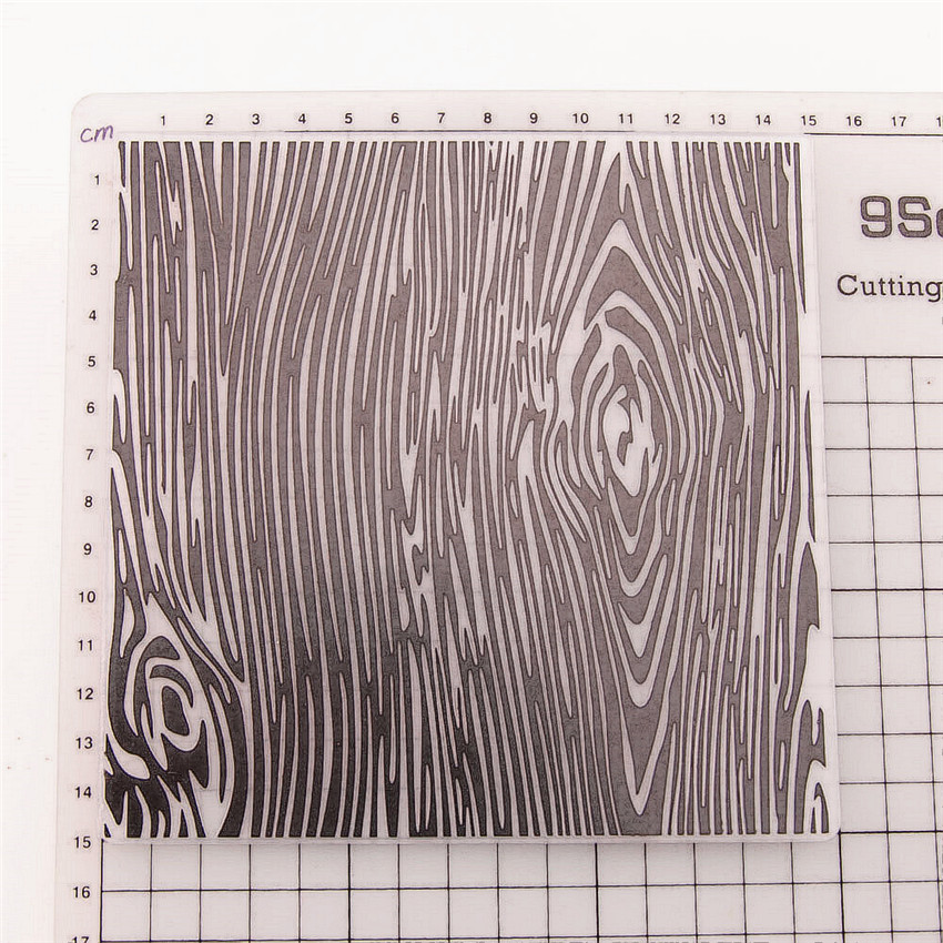 15*15cm wood grain Embossing folders Plastic bump ... – Vicedeal