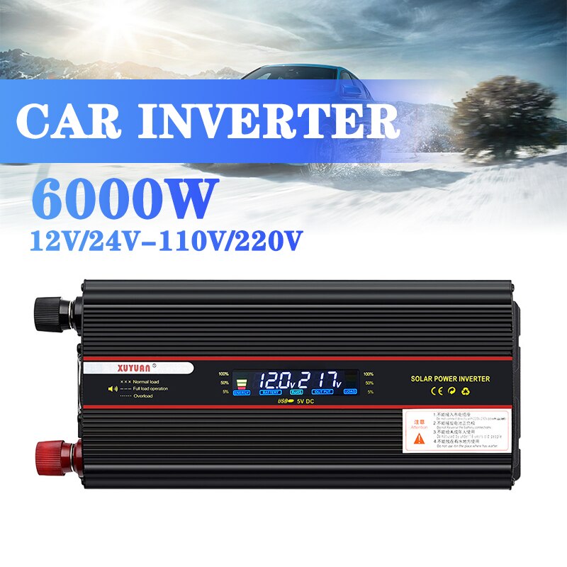 6000W Car Inverter Peak Solar Power Inverter Volta... – Grandado