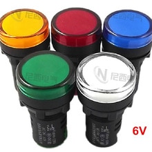 5pcs/lot 22mm AC/DC 6V Panel Led Signal Light Brig... – Grandado