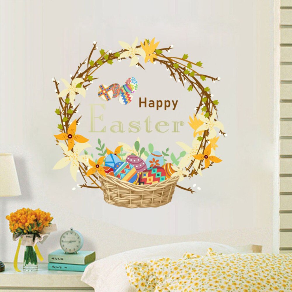 48cm Easter Showcase Sticker Flower Basket Glass S... – Grandado