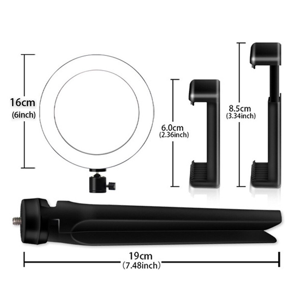 3 in 1 LED ring light 16cm dimmable USB light for ... – Grandado