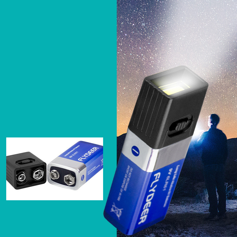 100% high 9V Battery Flashlight 9V Mini LED Key Li... – Vicedeal